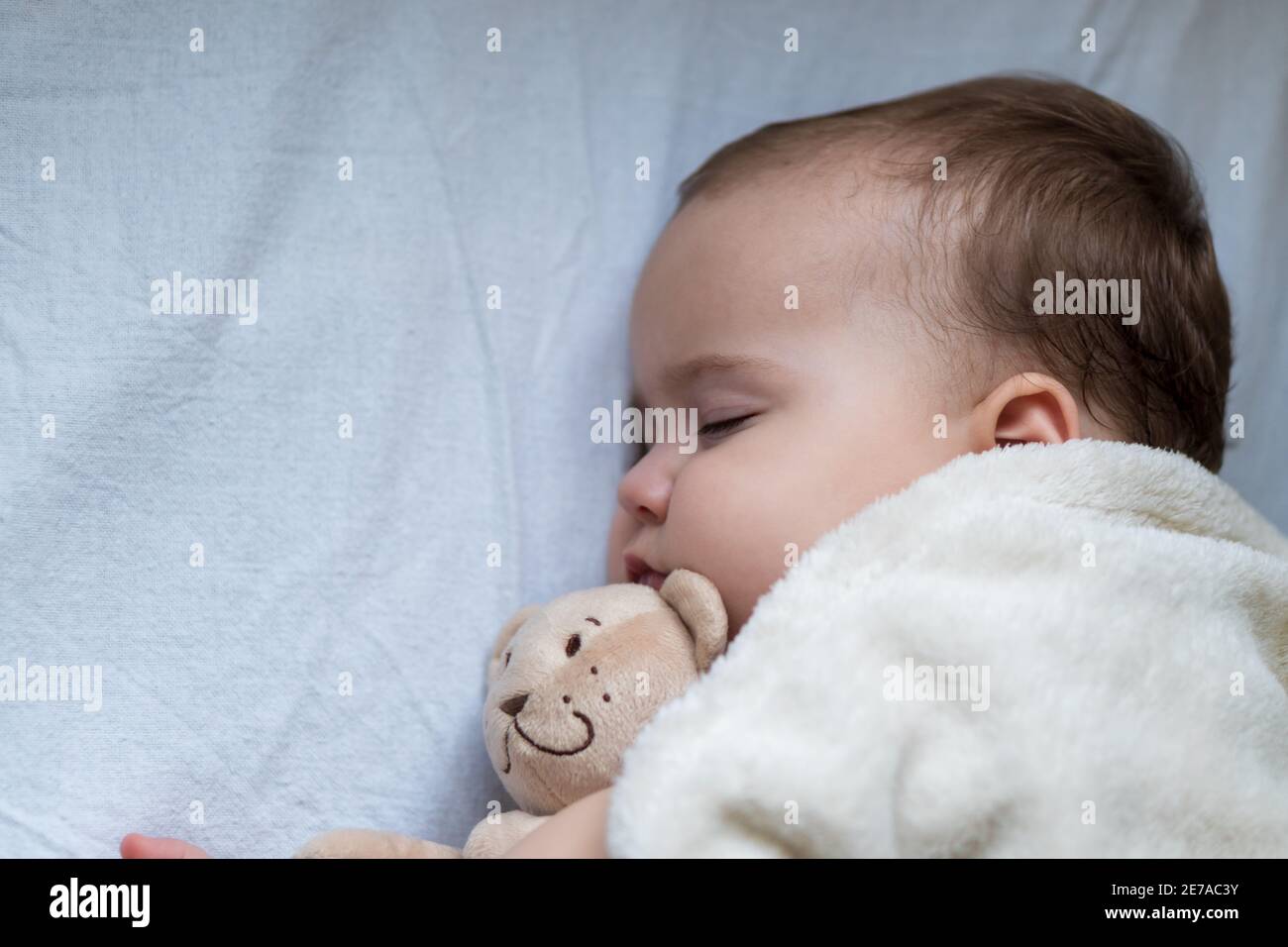 Childhood, care, motherhood, health concepts - Close up Little peace ...
