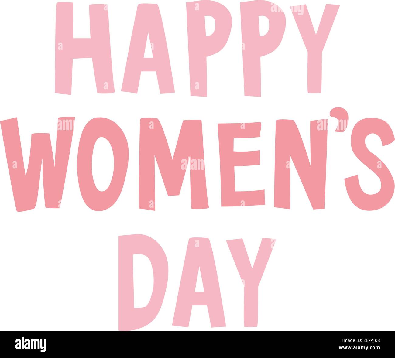 happy womens days lettering with a pink color Stock Vector Image & Art ...