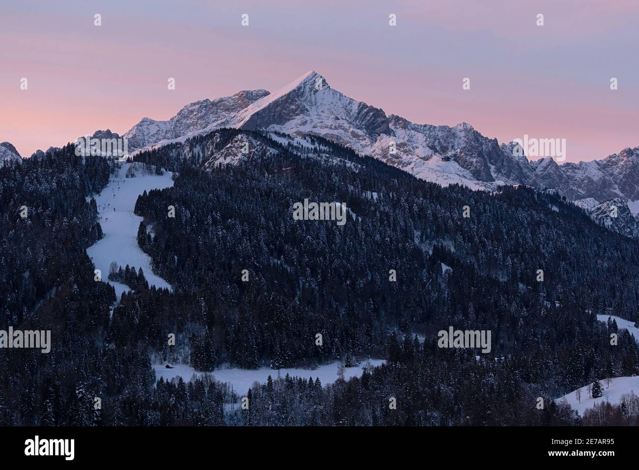 The Alpspitze is one famous mountain peak of the german part of the ...
