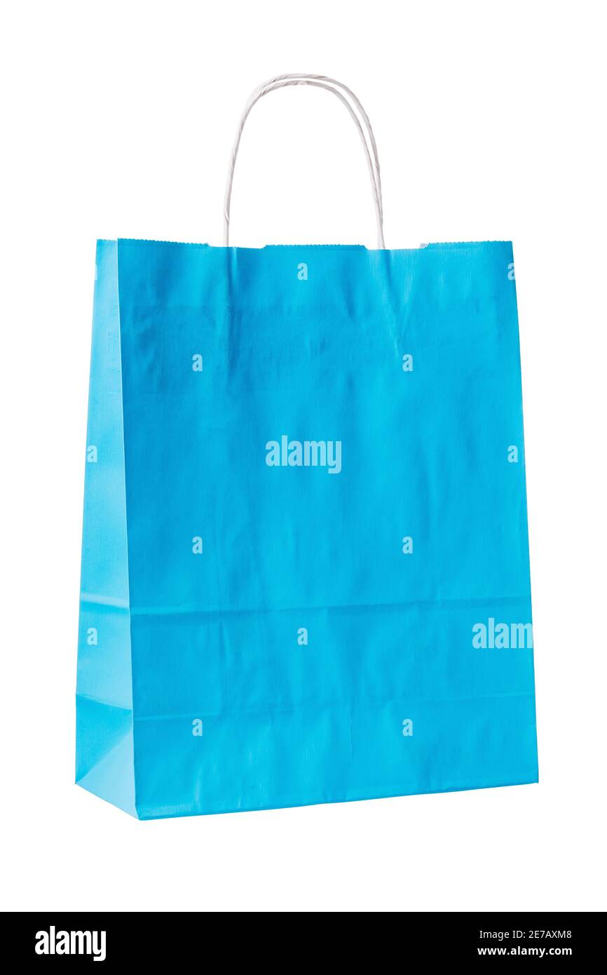 Empty blue paper bag hi-res stock photography and images - Alamy