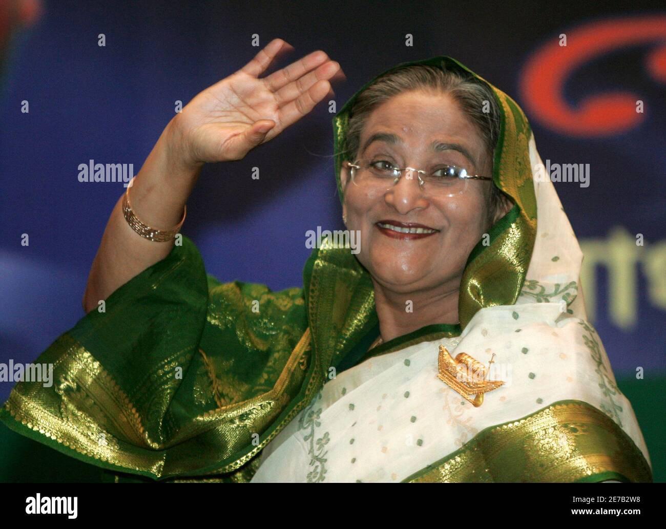 Prime minister sheikh hasina waves hi-res stock photography and images ...