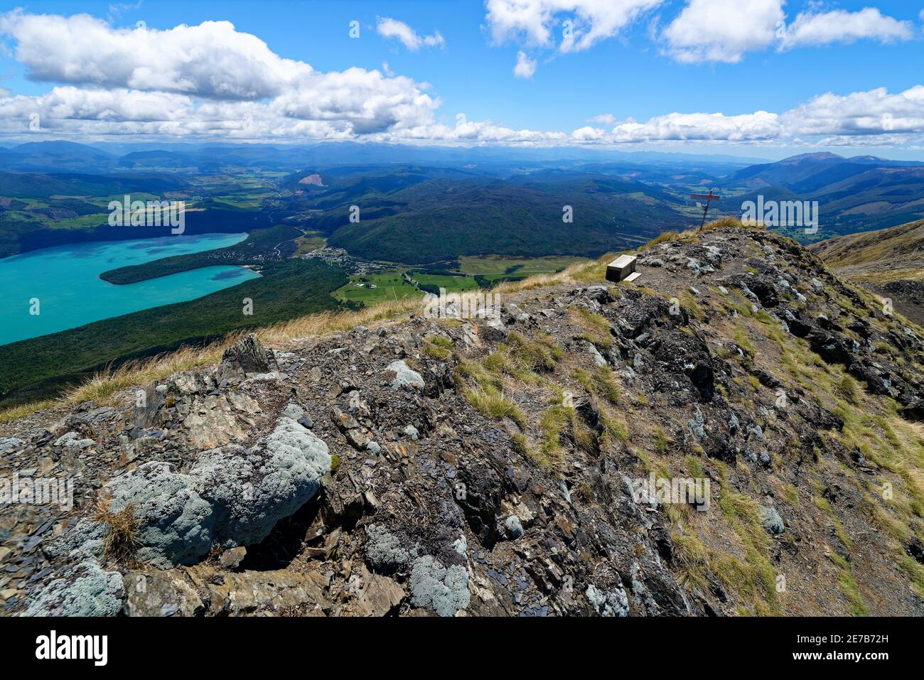 View from the ridgeline of the St Arnaud Range track in Nelson Lakes ...
