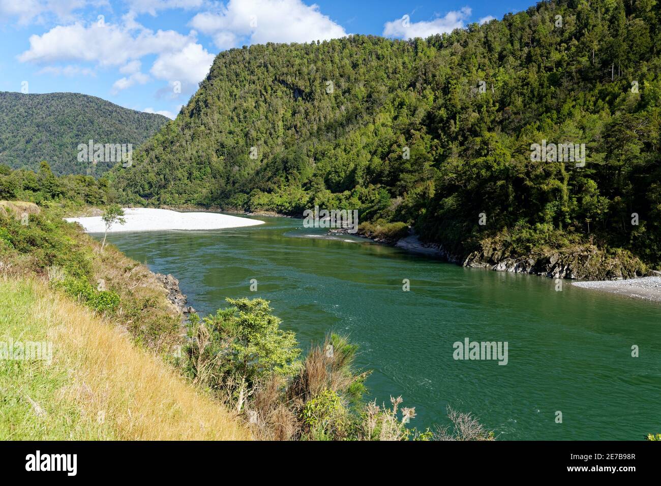 The Buller Gorge, a scenic river valley following the Buller River ...