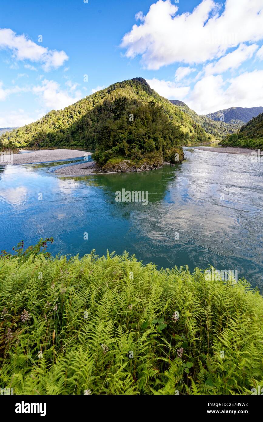 The Buller Gorge, a scenic river valley following the Buller River ...
