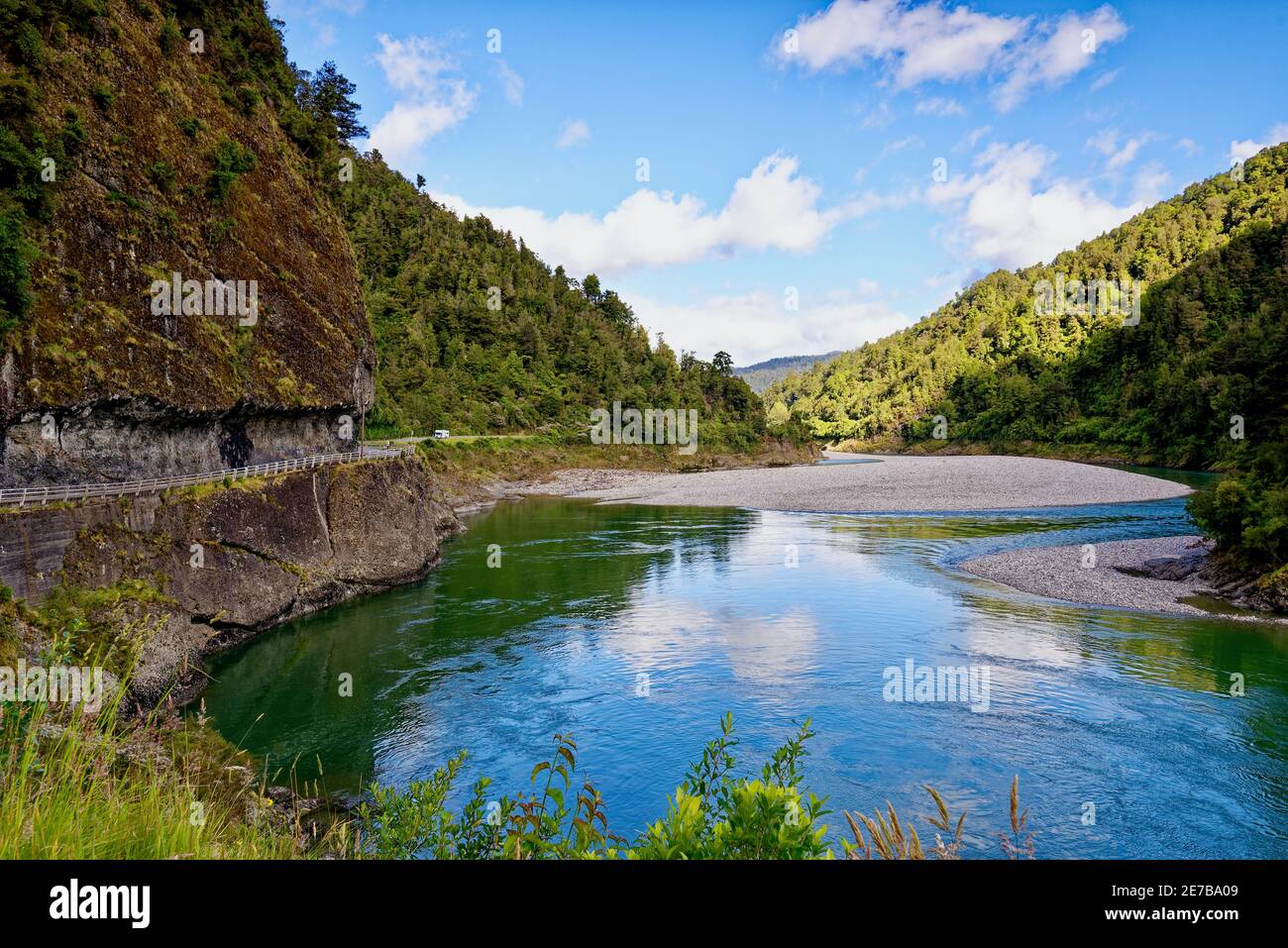 The Buller Gorge, a scenic river valley following the Buller River ...