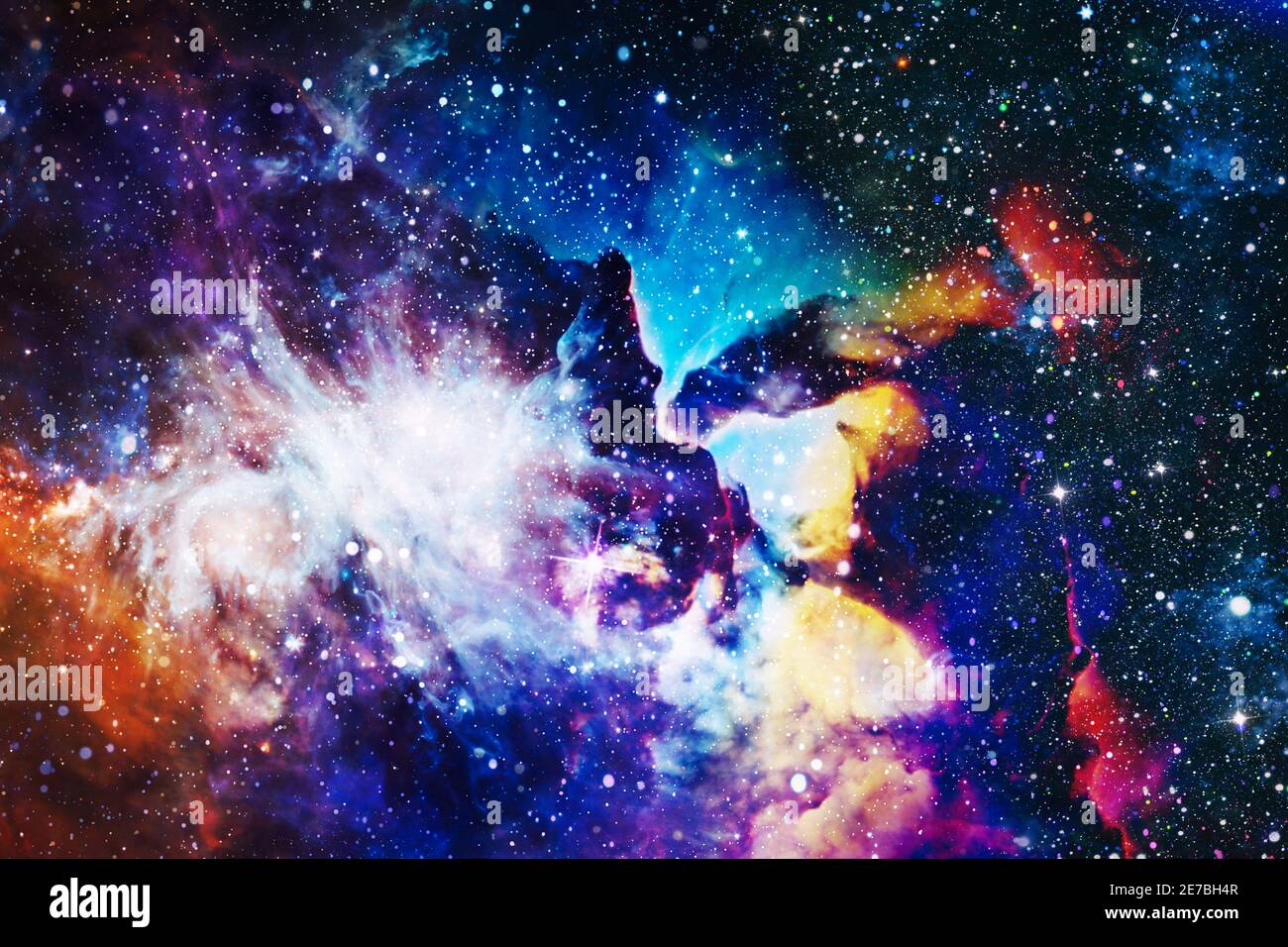 Colorful nebula. Space abstract background . Elements of this Image ...