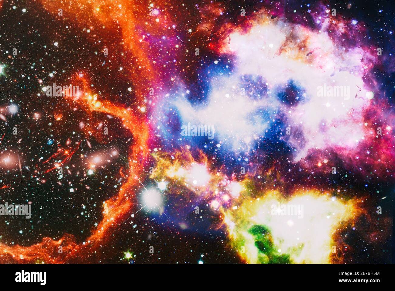 Night starry sky with stars. Abstract astronomical galaxy. Elements of ...