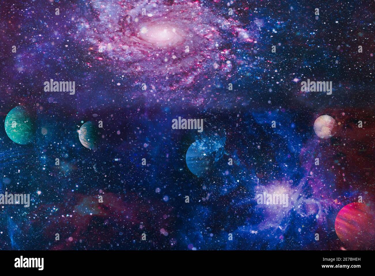 Incredibly beautiful galaxy in outer space. Nebula night starry sky in ...