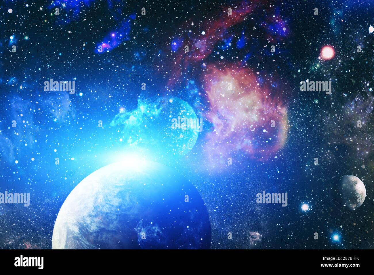 Incredibly beautiful galaxy in outer space. Nebula night starry sky in ...