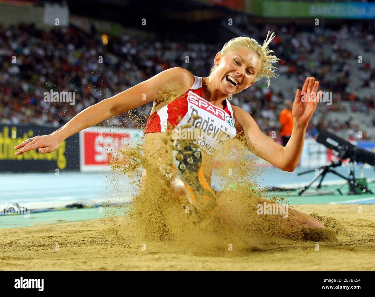 Portugals naide gomes competes in the womens long jump final hi-res ...