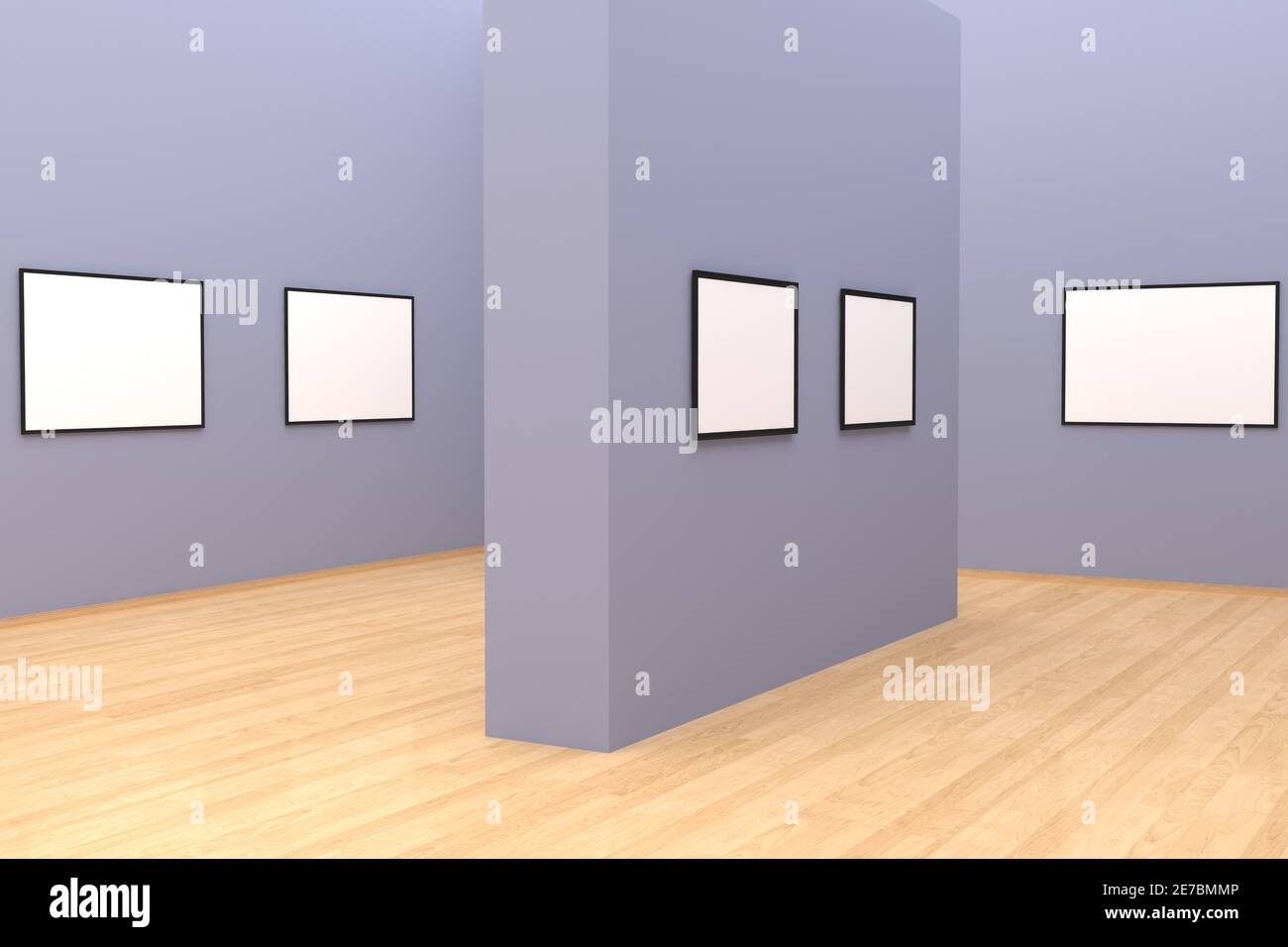 3D rendering of an empty Museum hall Stock Photo - Alamy