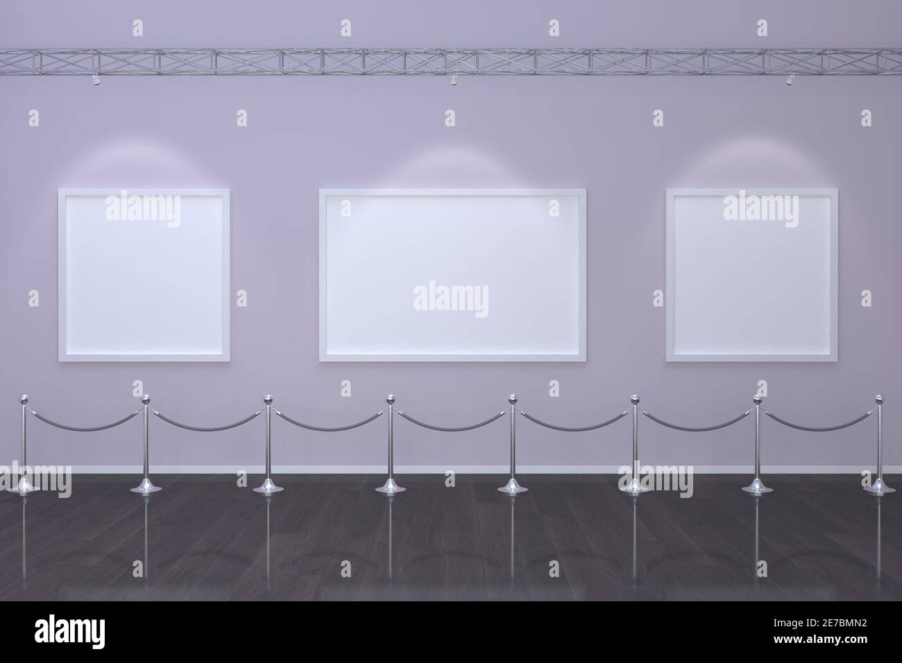 3D rendering of an empty Museum hall Stock Photo - Alamy