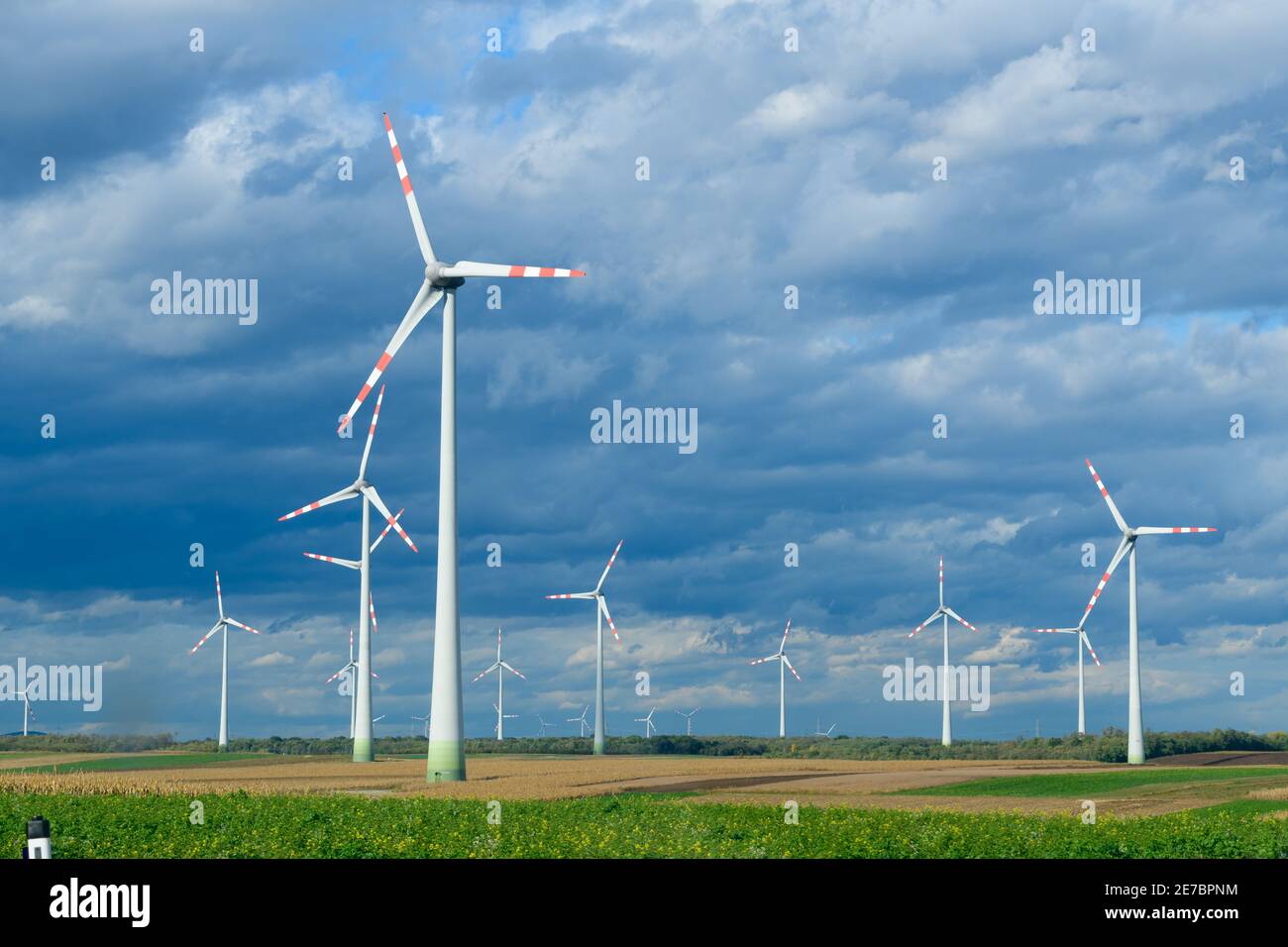 kittsee, austria, 10 oct 2019, wind power plant in lower austria ...
