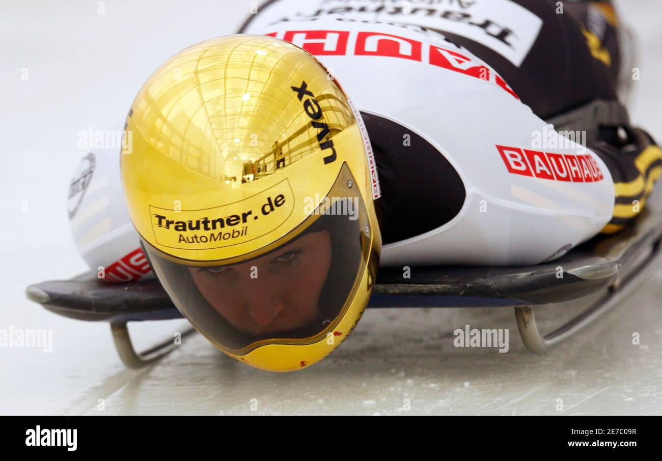 Anja Huber of Germany competes in the first heat of the women's race at ...