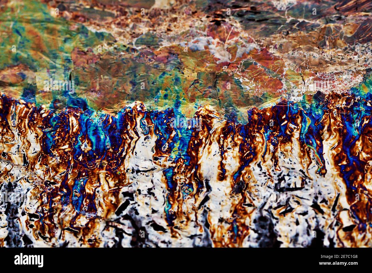 Oil Slick close up - abstract background Stock Photo - Alamy