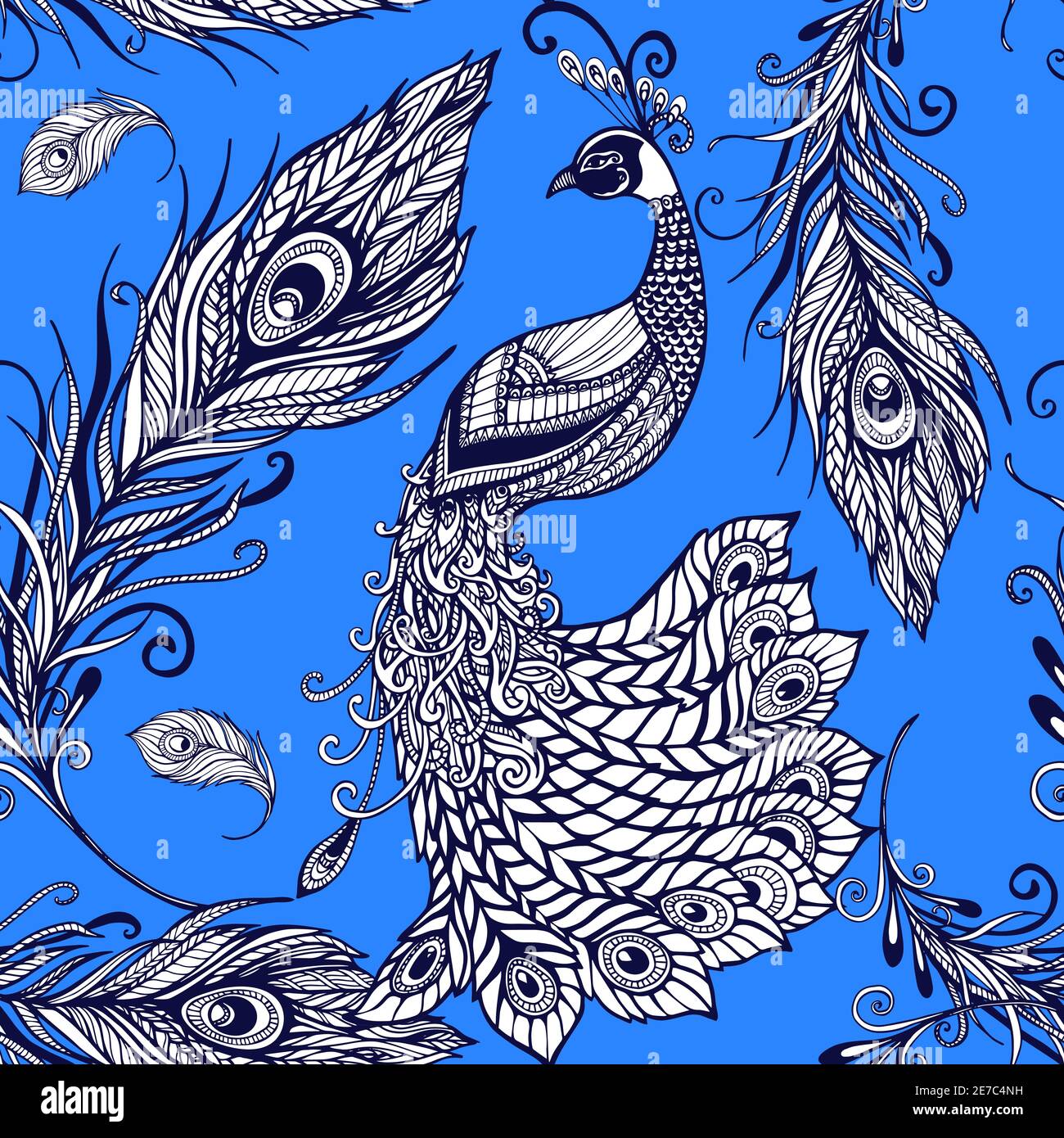 Abstract Peacock Pattern