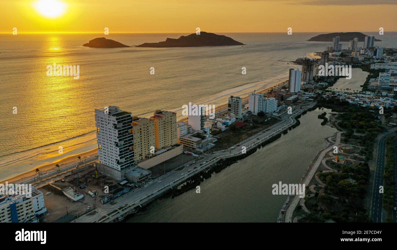 Aerial view of Mazatlan, Sinaloa, Mexico. General View of Mazatlan ...