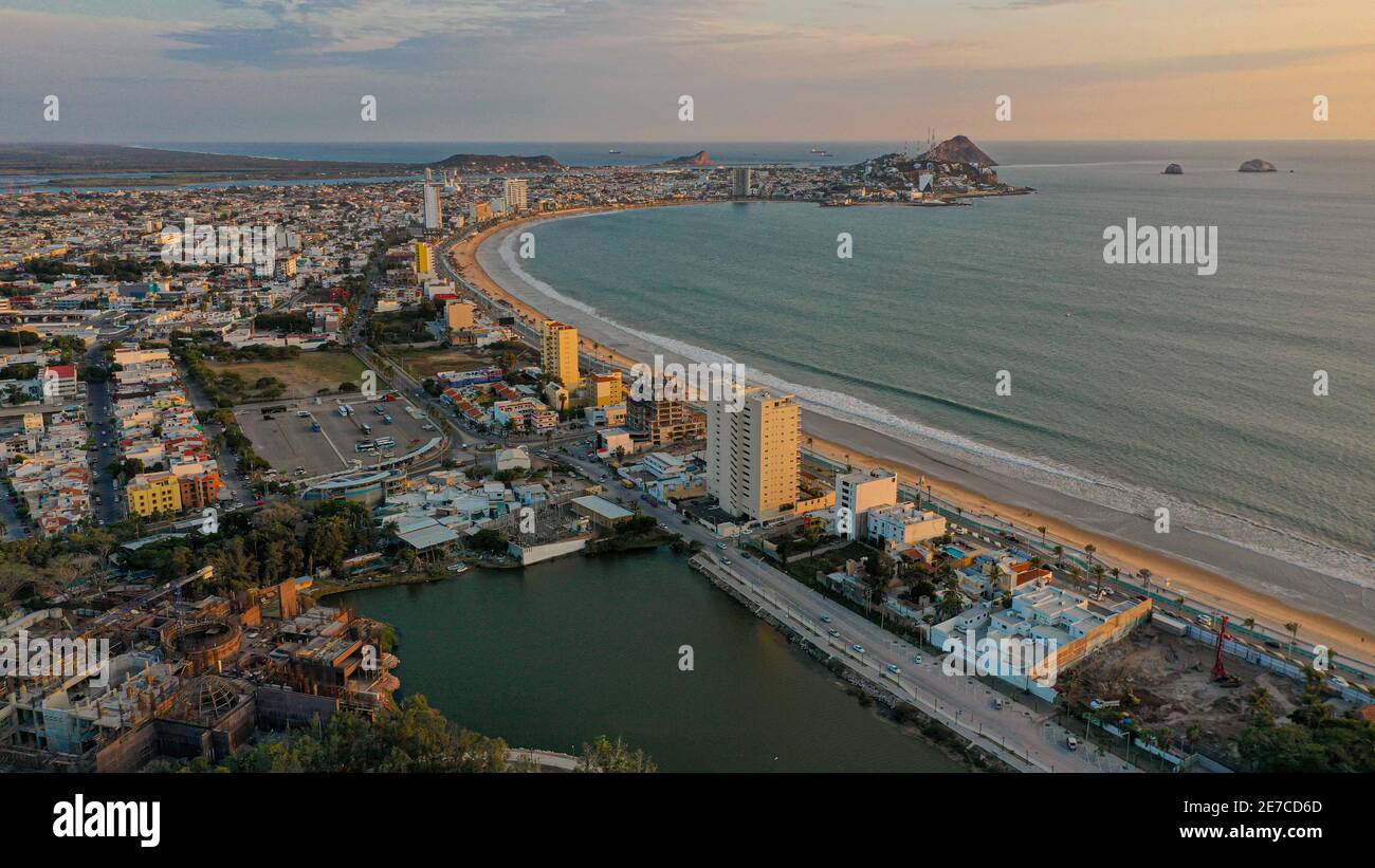 Aerial view of Mazatlan, Sinaloa, Mexico. General View of Mazatlan ...