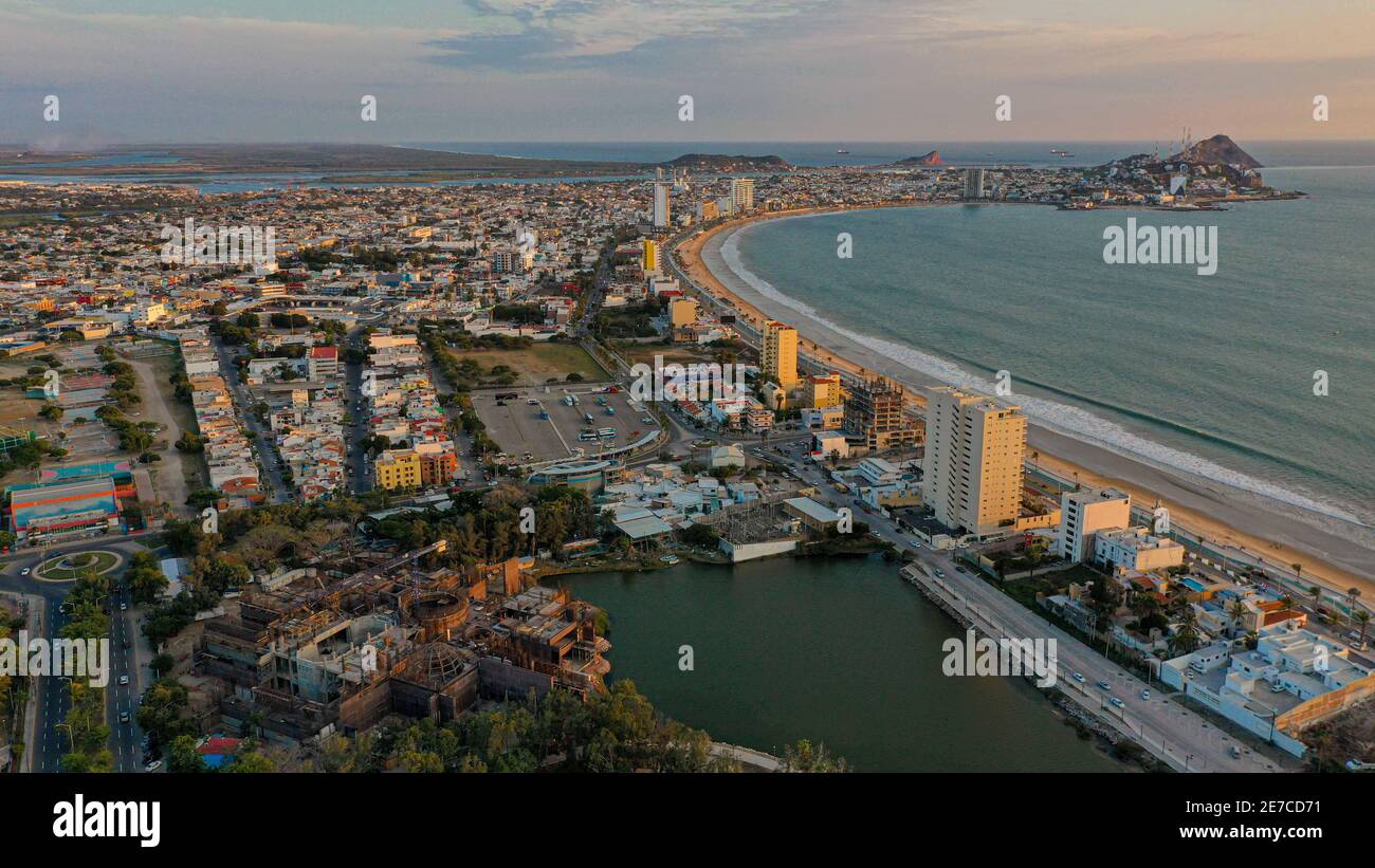 Aerial view of Mazatlan, Sinaloa, Mexico. General View of Mazatlan ...