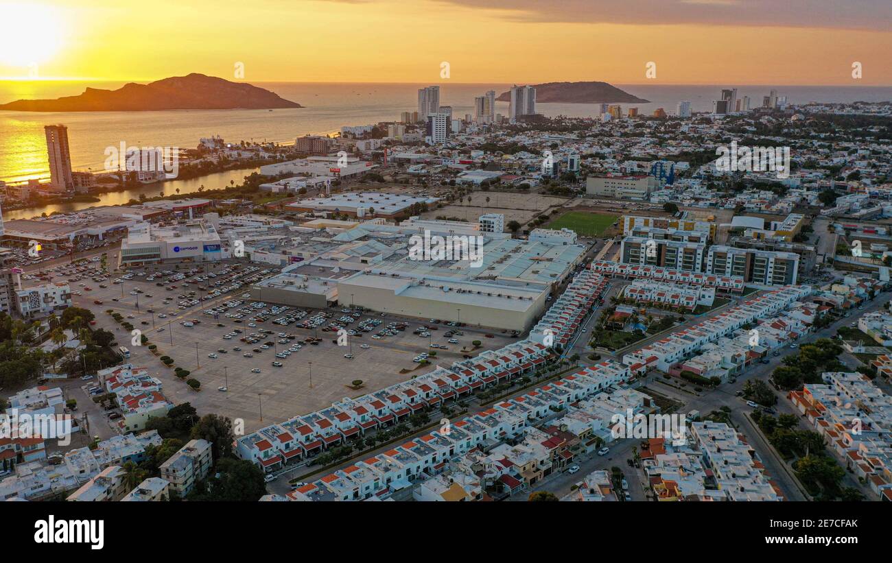 Aerial view of Mazatlan, Sinaloa, Mexico. General View of Mazatlan ...