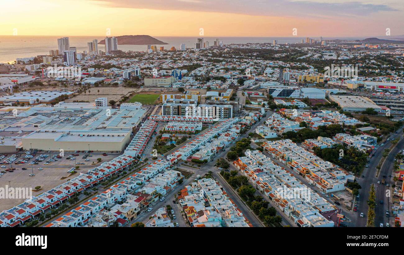 Aerial view of Mazatlan, Sinaloa, Mexico. General View of Mazatlan ...