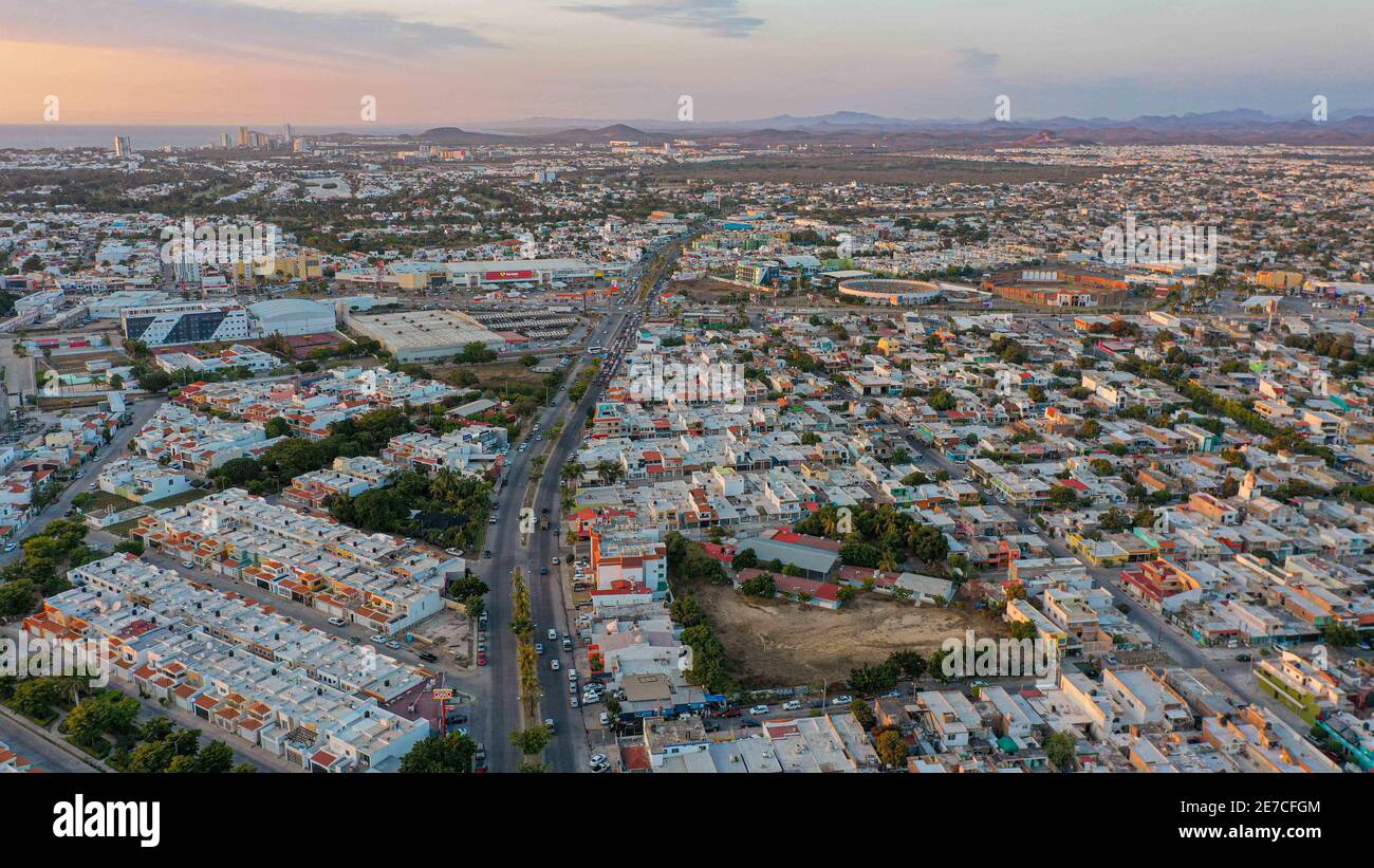Aerial view of Mazatlan, Sinaloa, Mexico. General View of Mazatlan ...