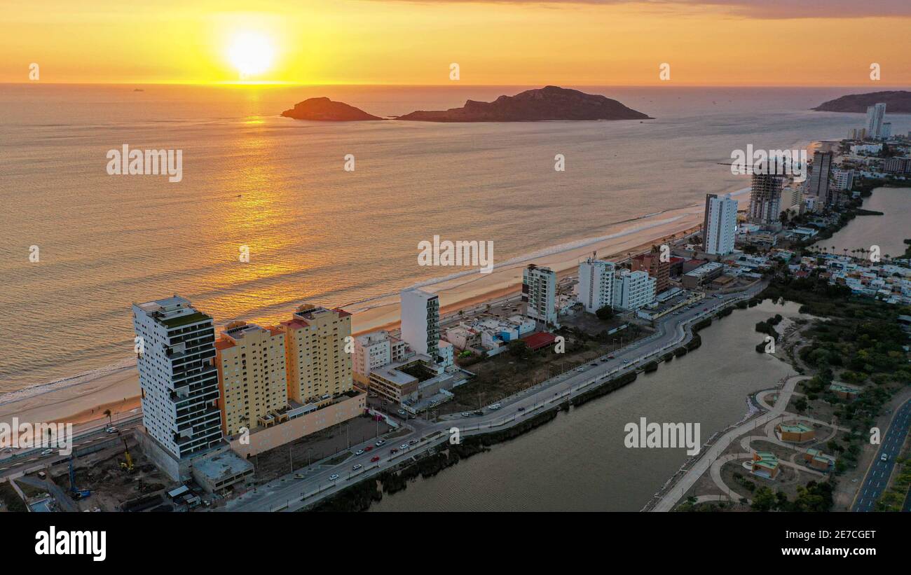 Aerial view of Mazatlan, Sinaloa, Mexico. General View of Mazatlan ...
