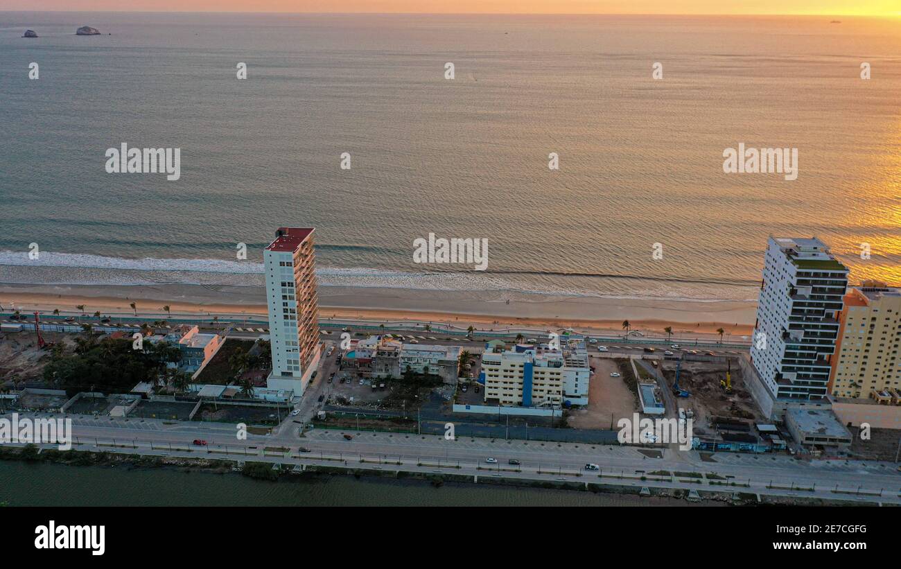 Aerial view of Mazatlan, Sinaloa, Mexico. General View of Mazatlan ...
