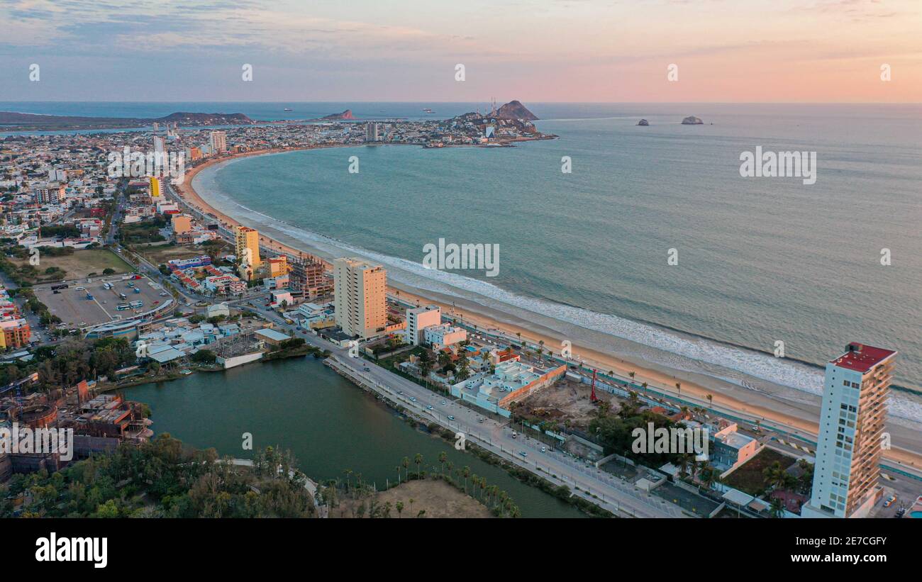 Aerial view of Mazatlan, Sinaloa, Mexico. General View of Mazatlan ...