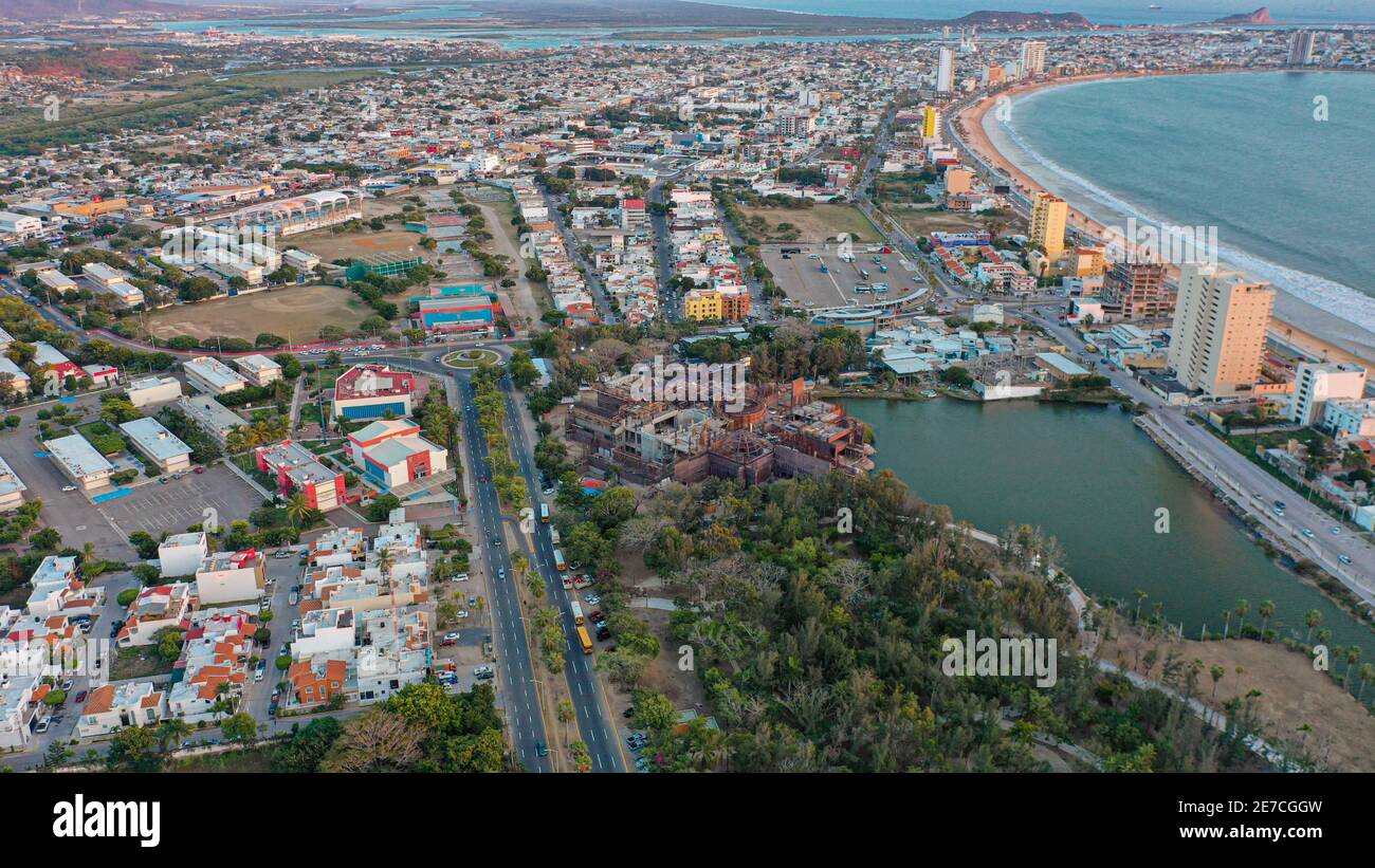 Aerial view of Mazatlan, Sinaloa, Mexico. General View of Mazatlan ...