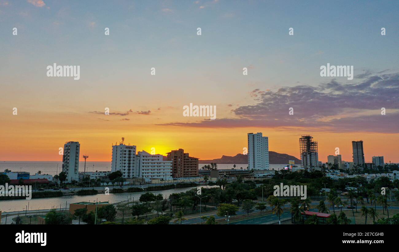 Aerial view of Mazatlan, Sinaloa, Mexico. General View of Mazatlan ...