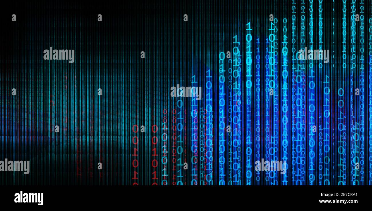 Binary Code Background as an Advanced Computer Data Technology Stock ...