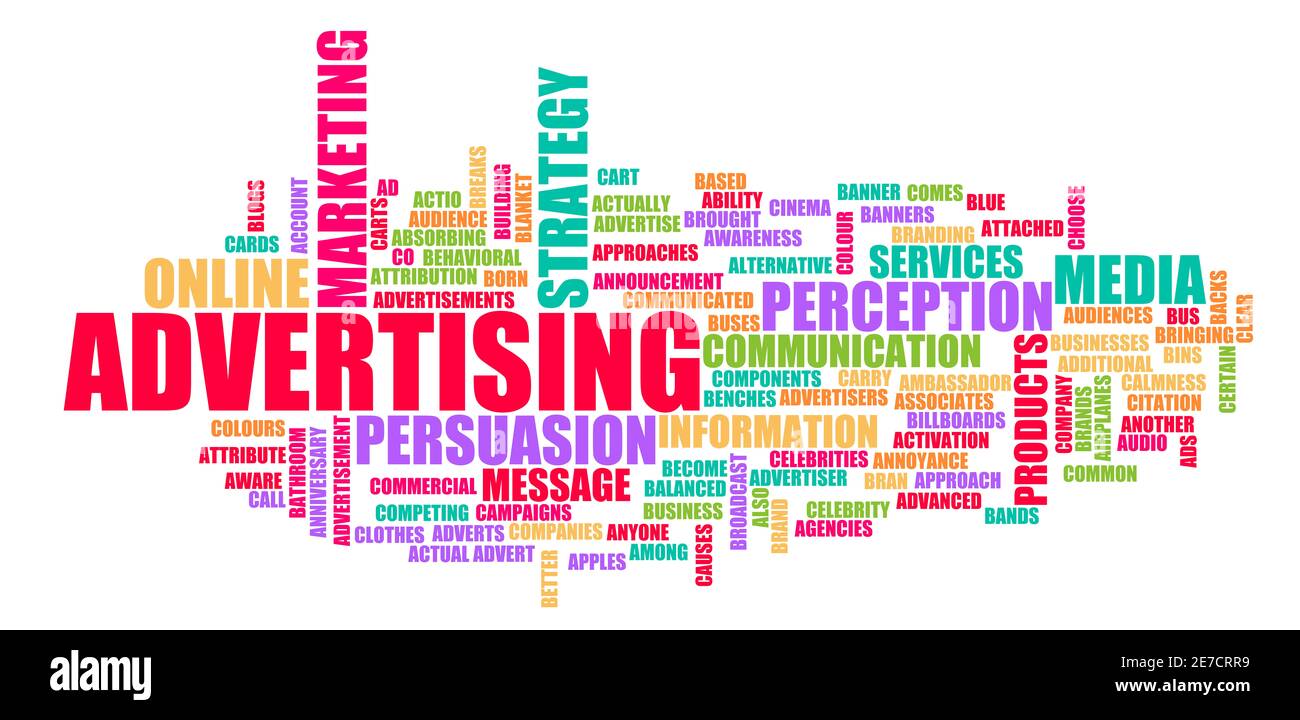 Advertising as a Business Concept Colorful Banner Background Stock ...