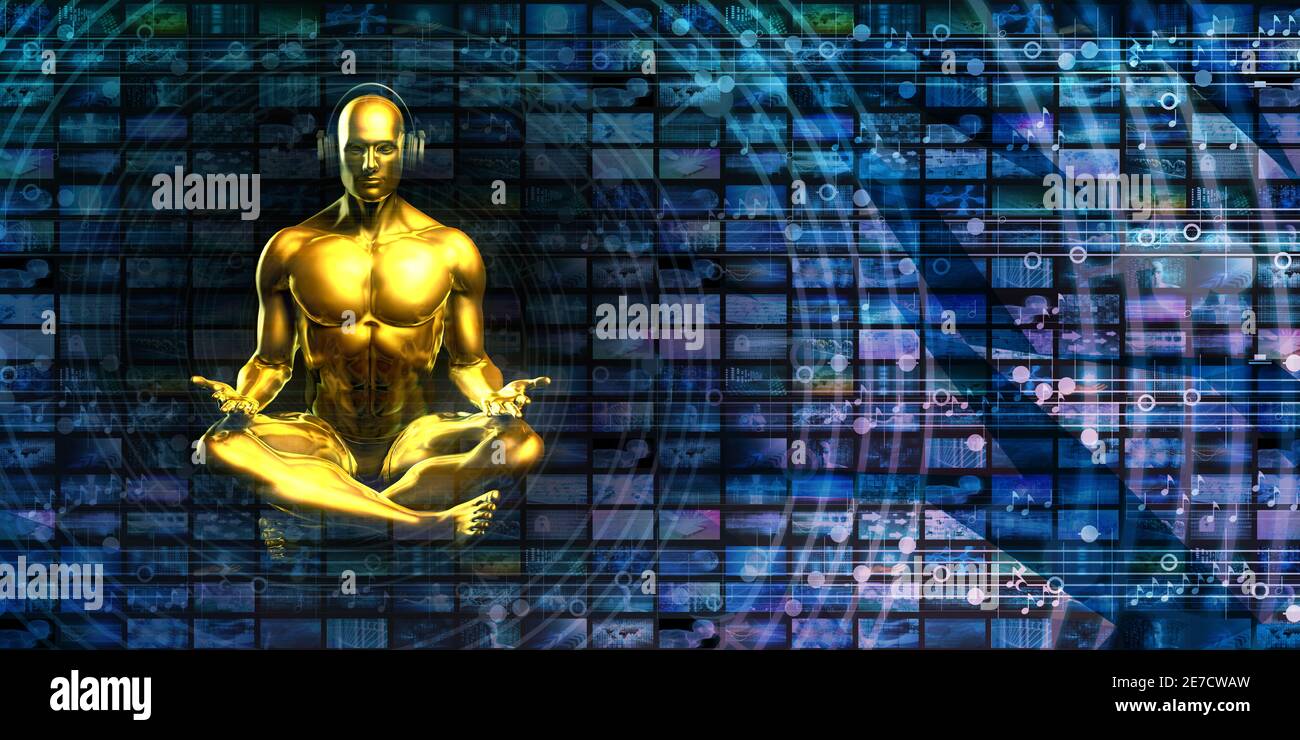 Entertainment Technology and New Video Streaming Service Stock Photo ...