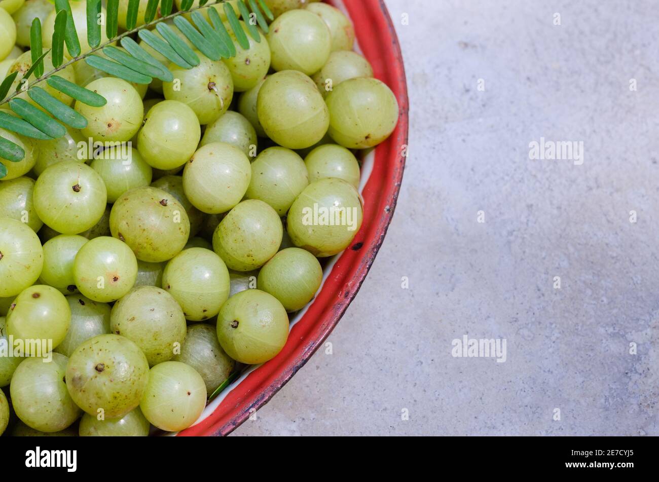 Fresh Organic Indian Gooseberry or Emblic (botanical name is ...