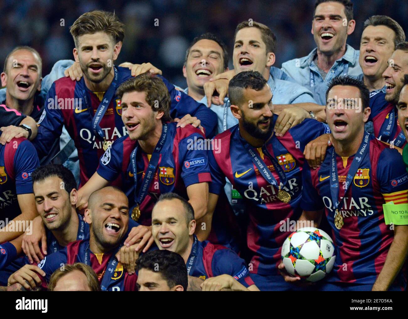 Uefa champions league trophy ceremony hi-res stock photography and ...