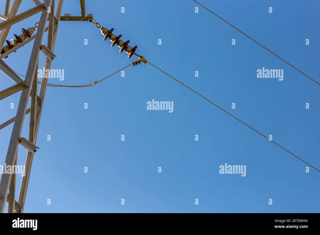 Old electricity pole and blue sky in Turkey Stock Photo - Alamy