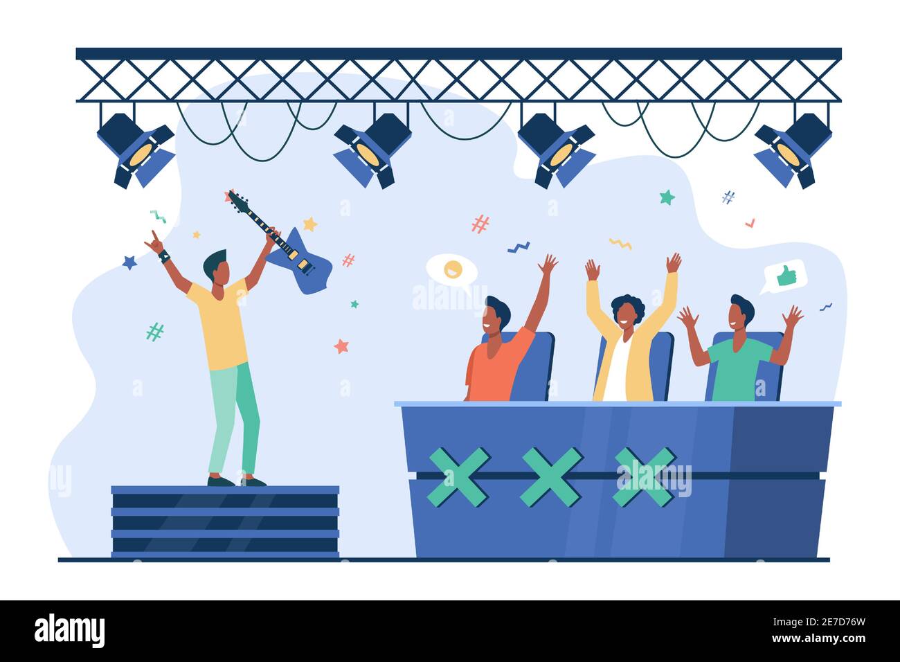 Talent Judges Cut Out Stock Images & Pictures - Alamy