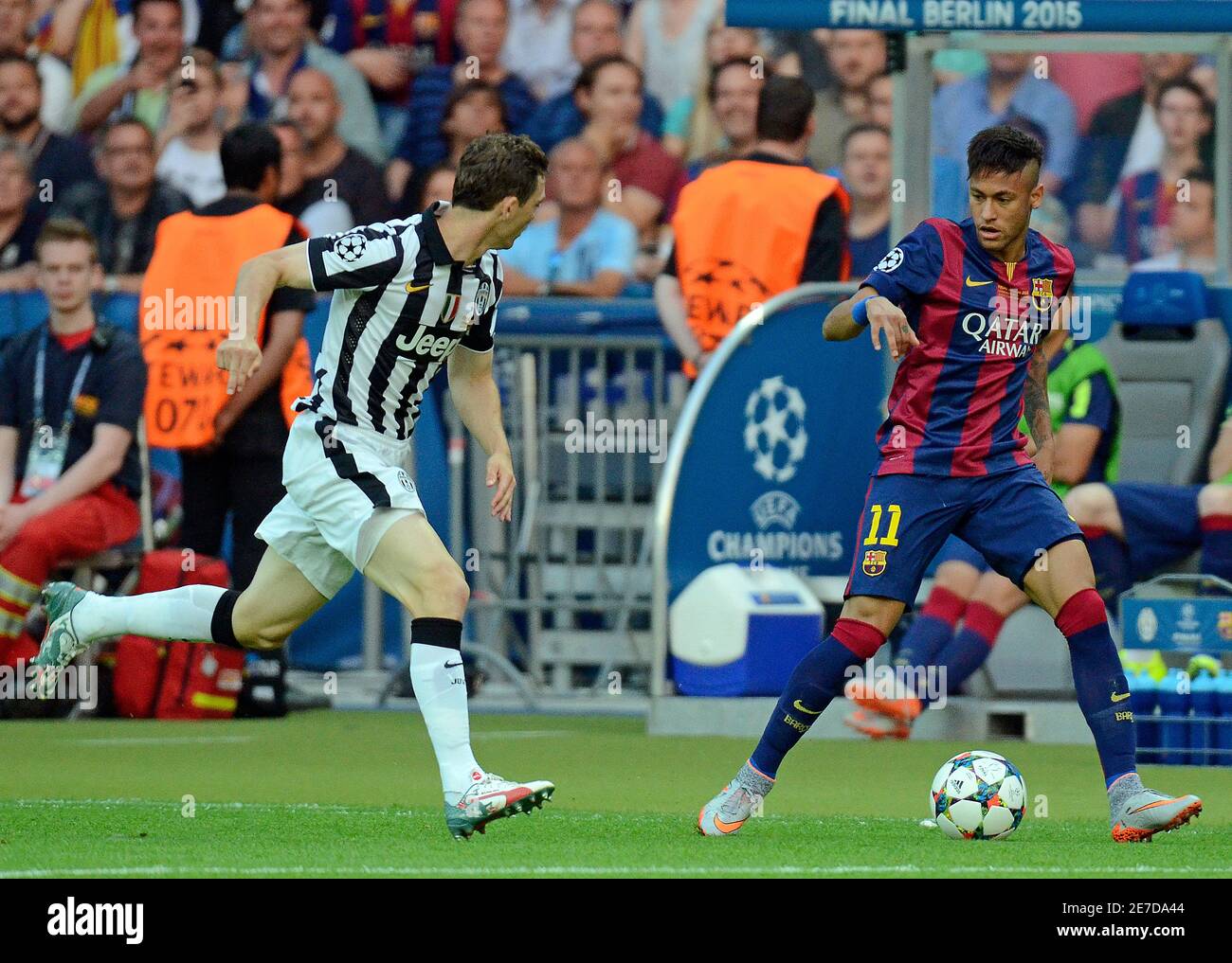 BERLIN, GERMANY - JUNE 6, 2015: Neymar pictured during the 2014/15 UEFA Champions League Final ...