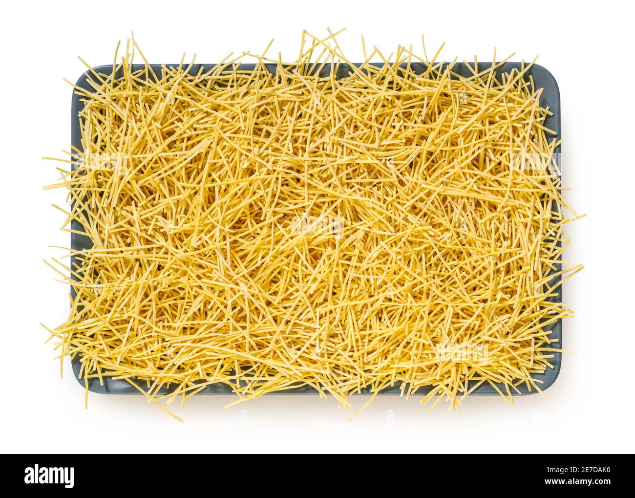 raw pasta top view on white isolated background Stock Photo - Alamy