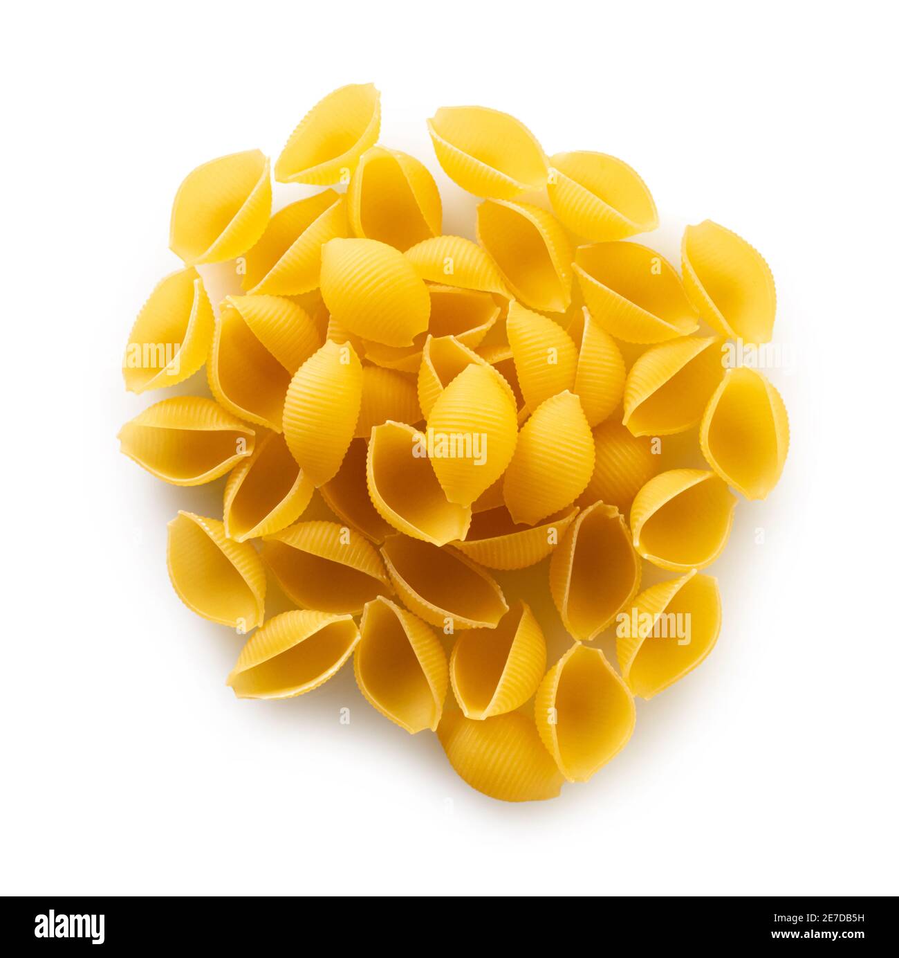 raw pasta top view on white isolated background Stock Photo - Alamy