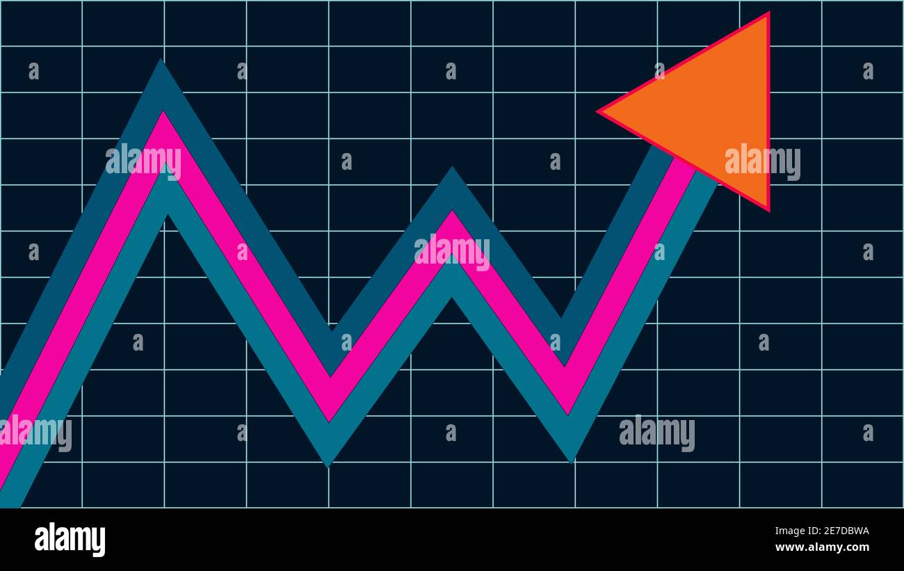 An abstract neon line chart background image Stock Vector Image & Art ...