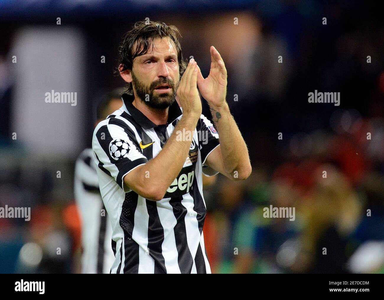 BERLIN, GERMANY - JUNE 6, 2015: Andrea Pirlo cries after the 2014/15 UEFA Champions League Final ...