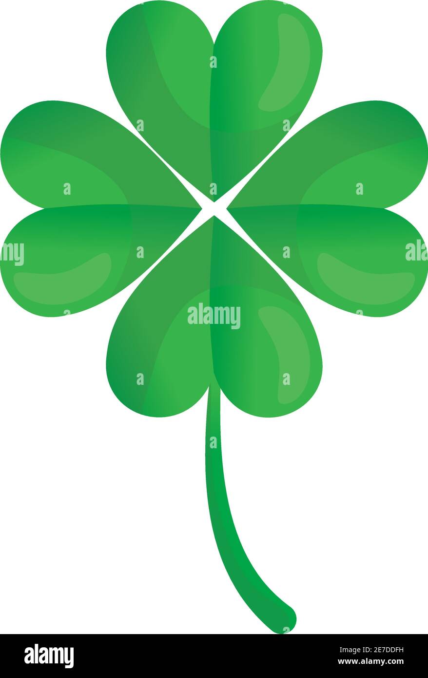 four leaves clover on a white background Stock Vector Image & Art - Alamy
