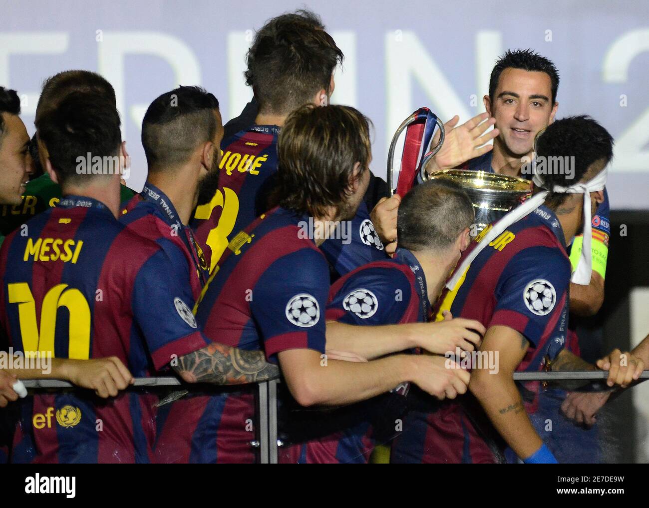 BERLIN, GERMANY - JUNE 6, 2015: Barcelona players pictured during the ...