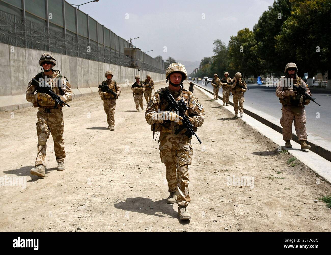 British Soldiers On Patrol Afghanistan High Resolution Stock ...