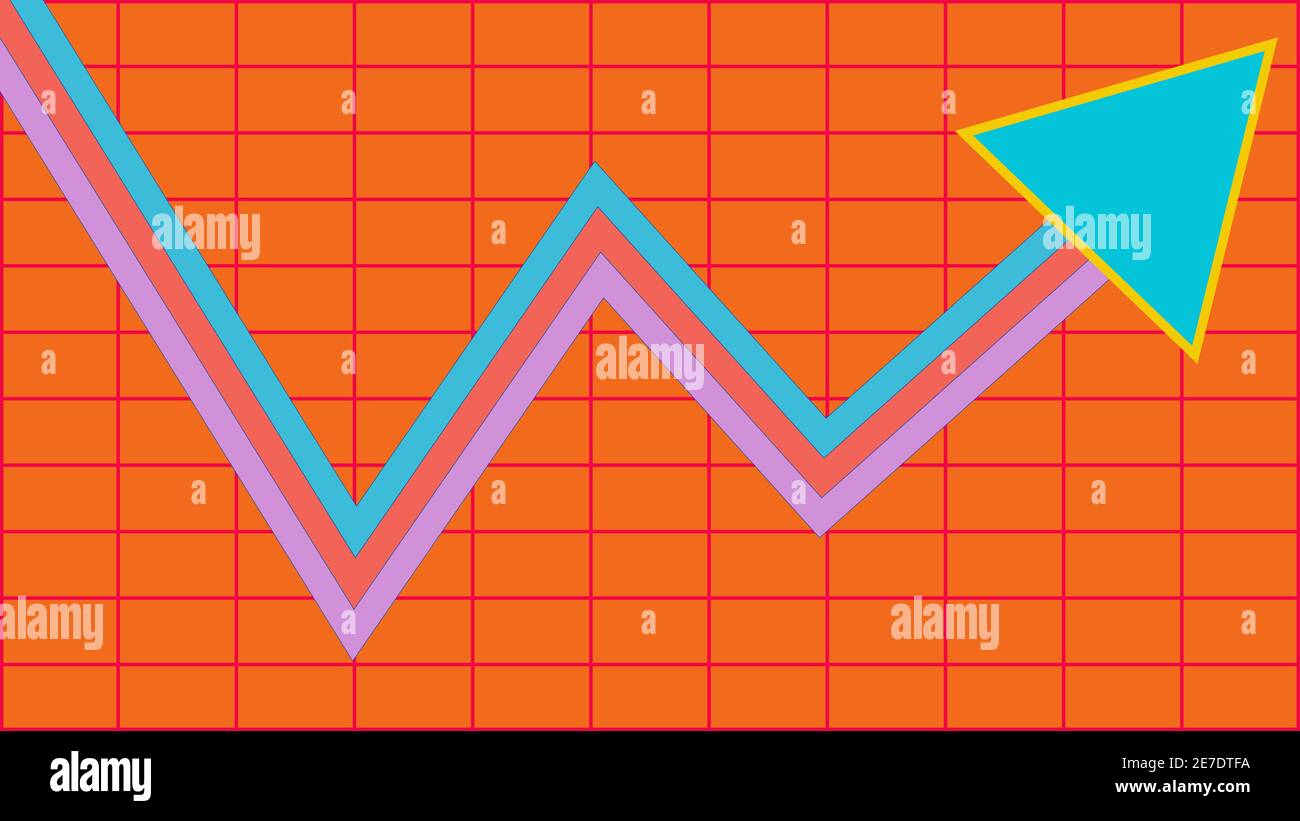 An abstract neon line chart background image Stock Vector Image & Art ...