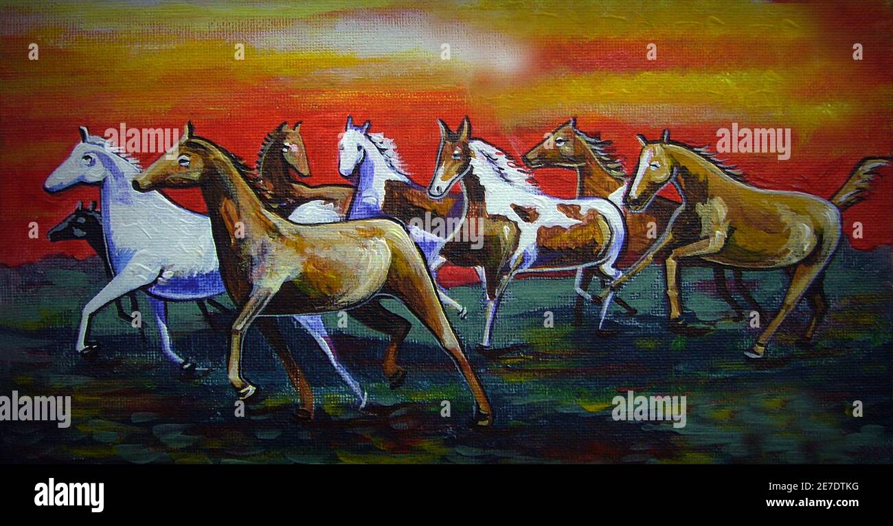 Abstract Horse Running