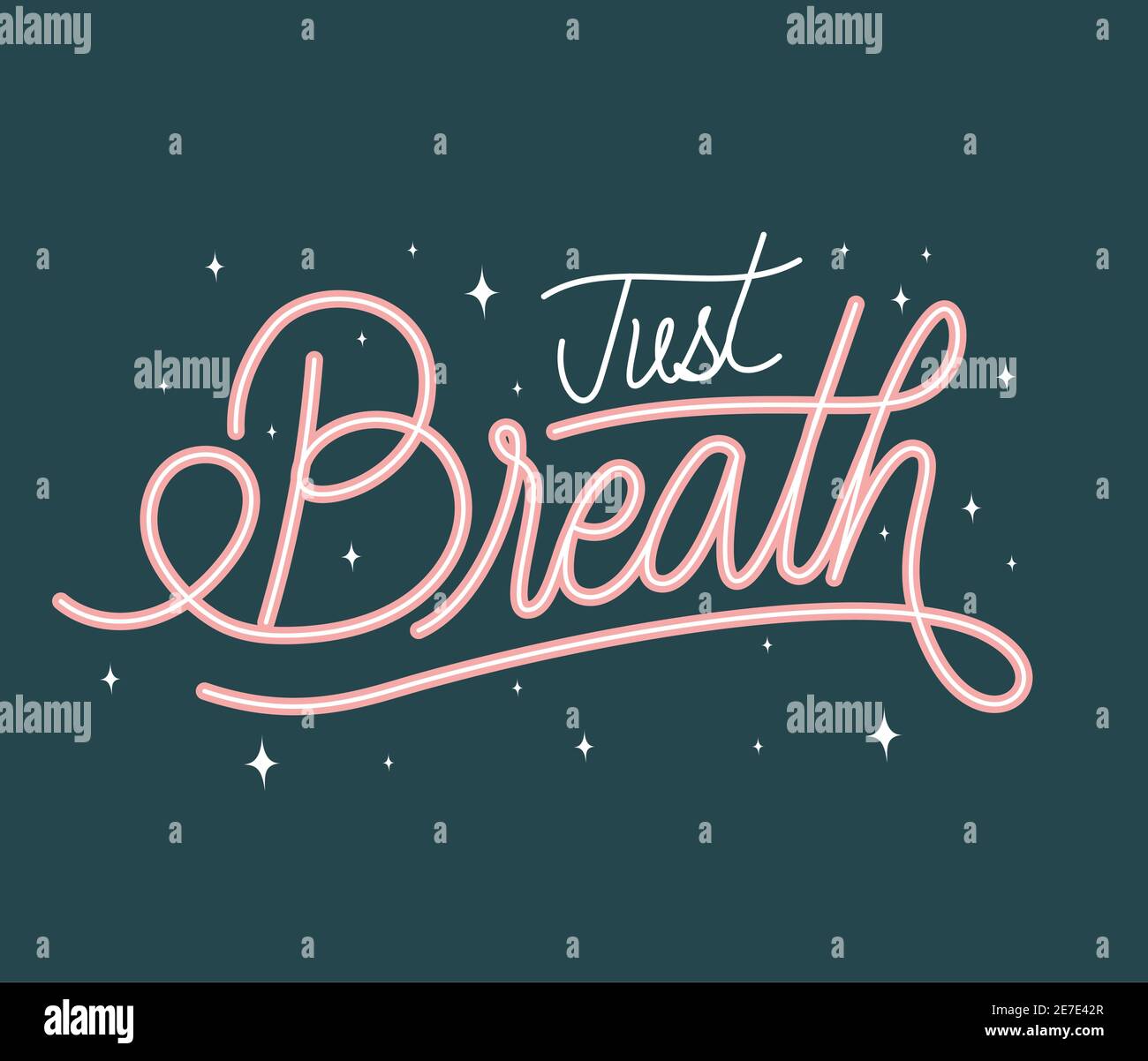 just breath lettering on dark green background Stock Vector Image & Art ...