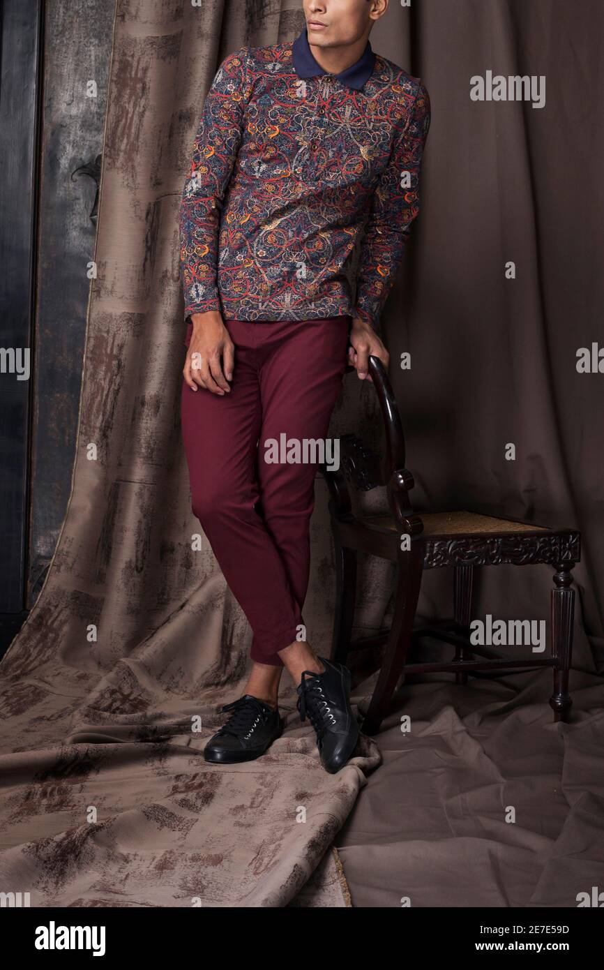 Fashion photo of young magnificent man. studio photo Stock Photo - Alamy